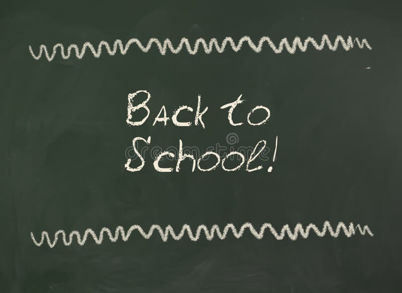 Back To School! Inscription on Blackboard Stock Illustration ...