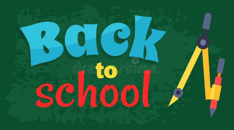 Back To School Inscription with Calligraphic Script. Text Composition ...