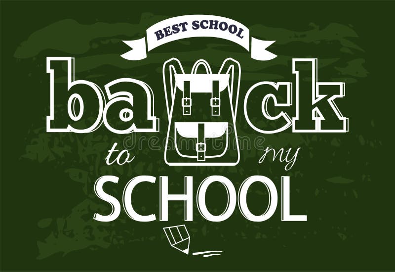 Back To School Inscription with Calligraphic Script. Text Composition ...