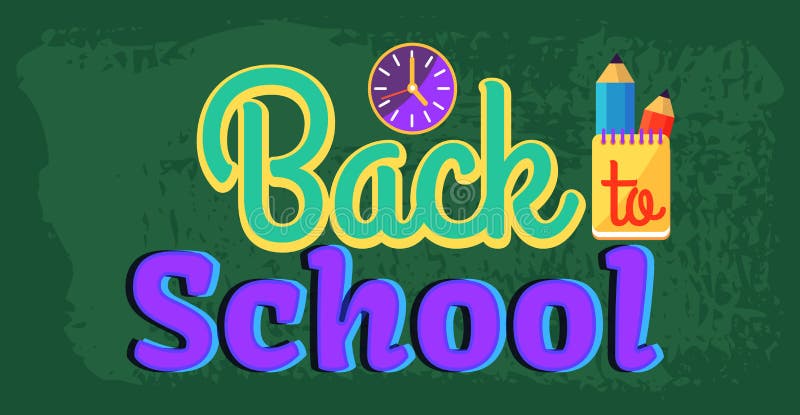 Back To School Inscription with Calligraphic Script. Text Composition ...