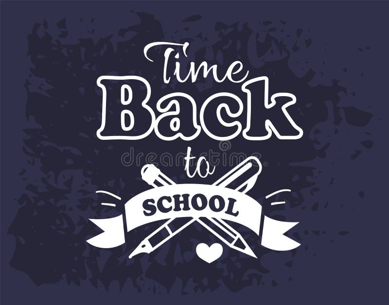 Back To School Inscription with Calligraphic Script. Text Composition ...
