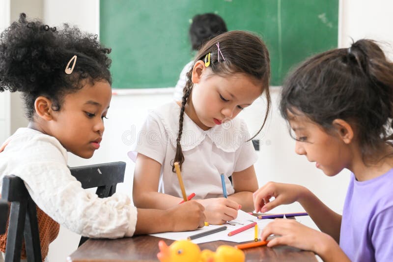 Kids Education Knowledge, Child in Classroom at School Stock Photo ...