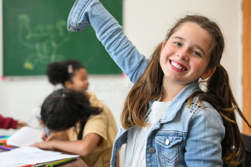 Kids Education Knowledge, Child in Classroom at School Stock Photo ...