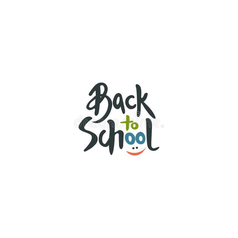 Back To School Label. Handwritten Vector Lettering Stock Vector ...