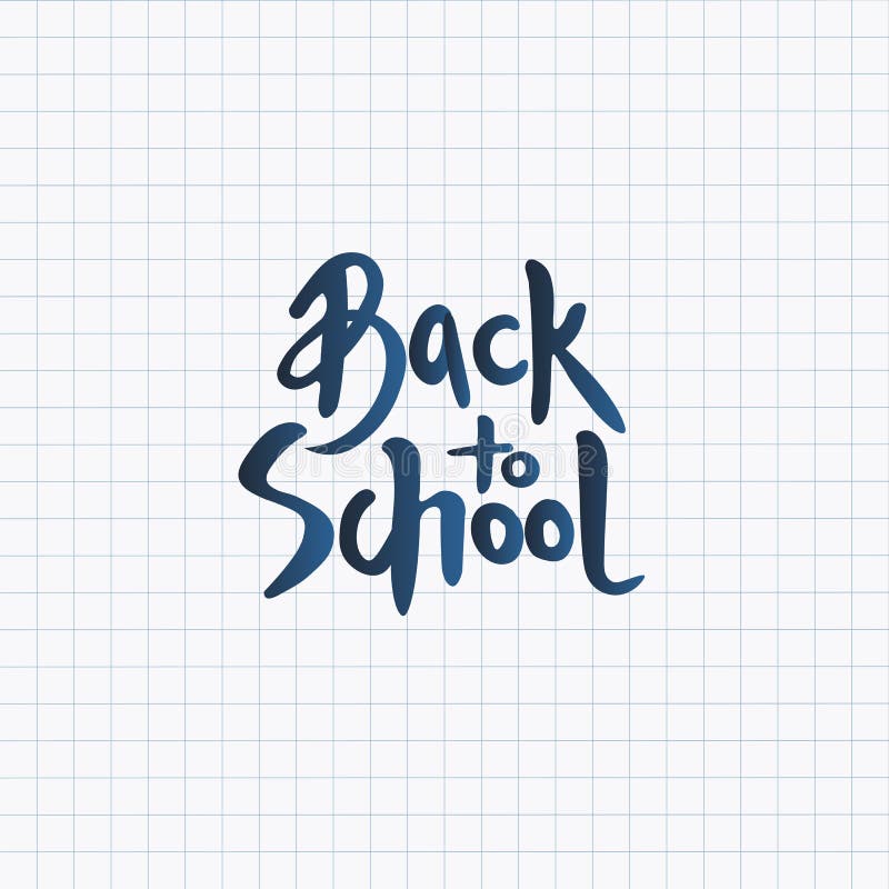 Back To School Label. Handwritten Vector Lettering Stock Vector ...