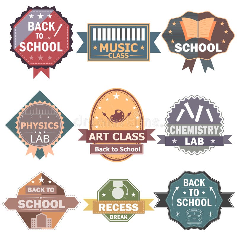 Back To School Label Tag Sticker for Advertisement Stock Vector ...