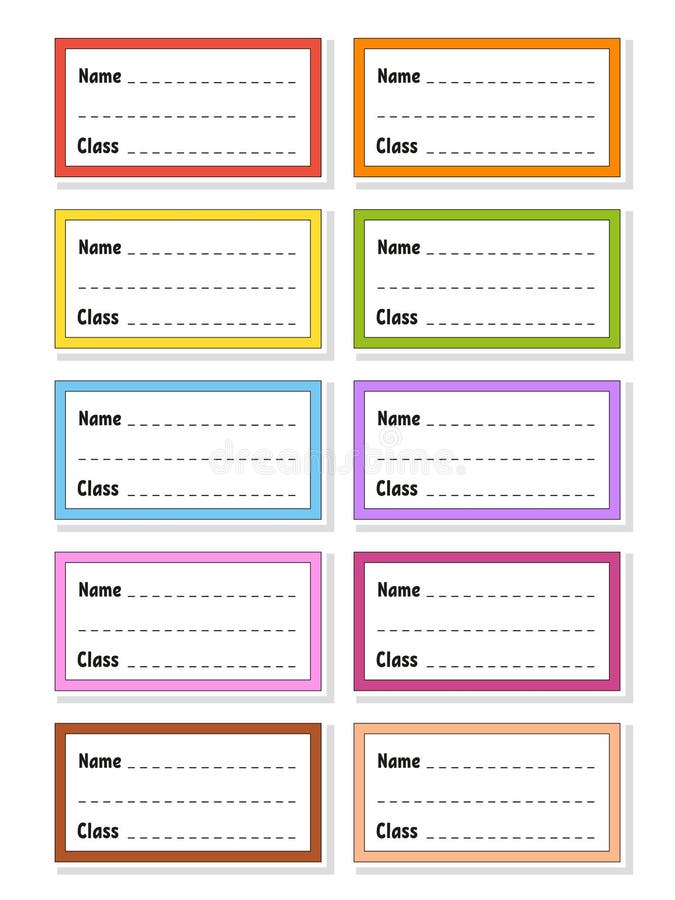 Notebook Subject Labels Stock Illustrations – 35 Notebook Subject ...