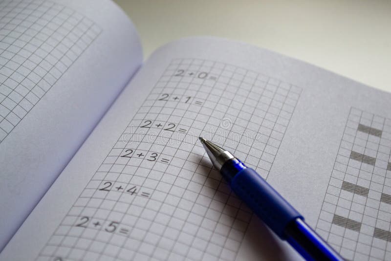 Back To School, Learning To Count and Write Numbers Correctly Stock ...