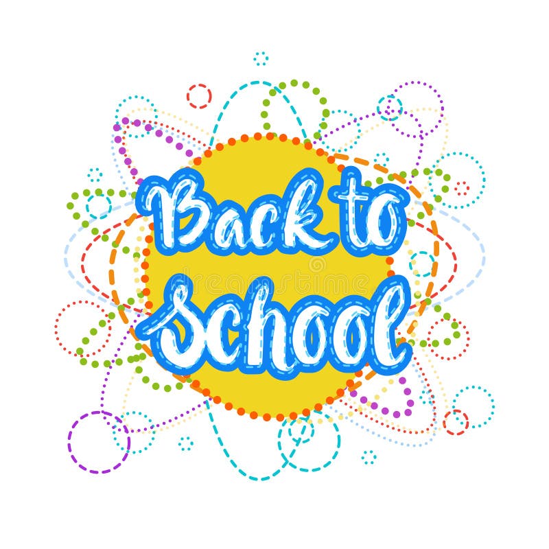 Back To School Logo Colorful Text on White Background Stock Vector ...