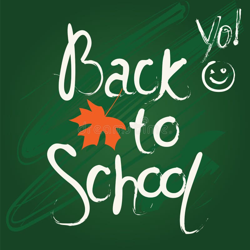 Back to school mood design stock vector. Illustration of greenboard ...