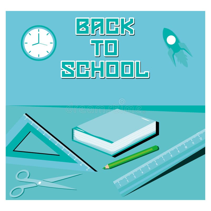 Back To School. a Neatly Arranged Drawing Place Stock Vector ...