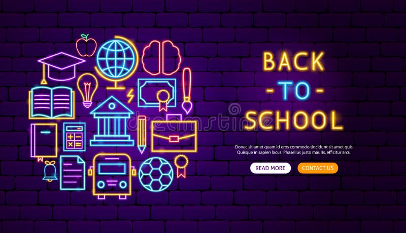 Back To School Neon Stock Illustrations – 529 Back To School Neon Stock ...