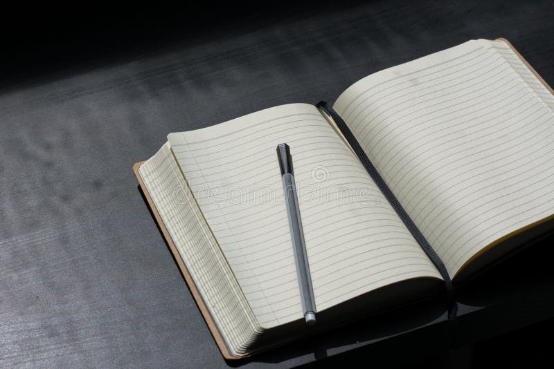 Back To School Noteblock Notebook Black Writing Pen Notes Summer Stock ...