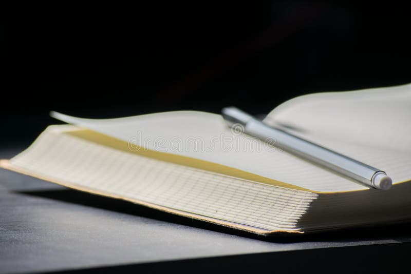 Back To School Noteblock Notebook Black Writing Pen Notes Summer Stock ...