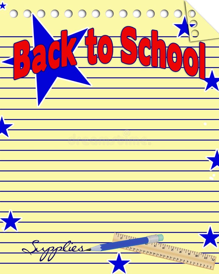 School Notebook Paper Background Stock Illustrations – 93,522 School ...