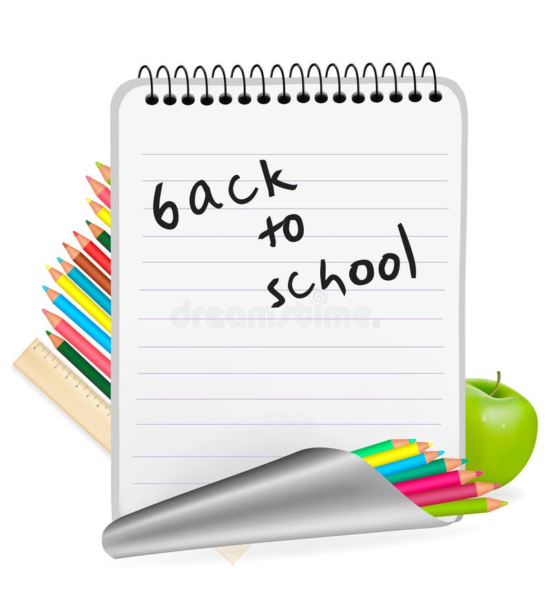 Back To School. Notepad With School Supplies. Picture Image: 21135808