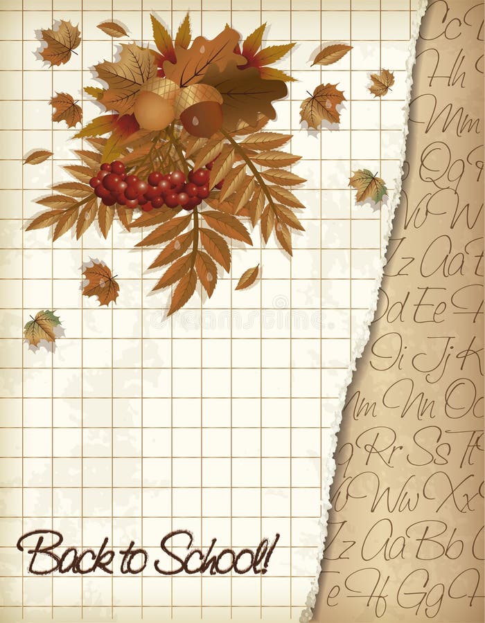 Back To School Old Style Wallpaper, Vector Stock Vector - Illustration ...