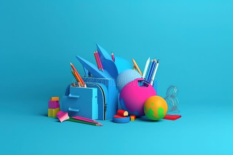 Back To School & Online School Concept. Back To School & Online School ...