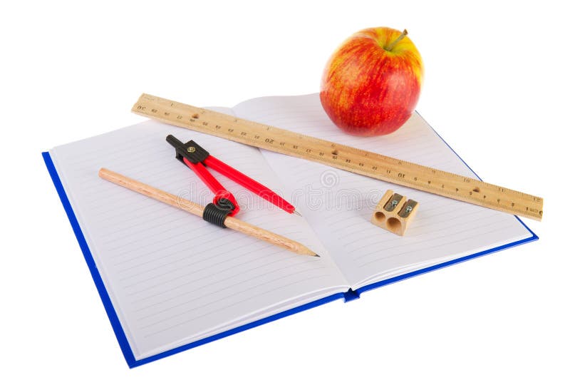 Back To School with Open Book Stock Image - Image of healthy, lines ...