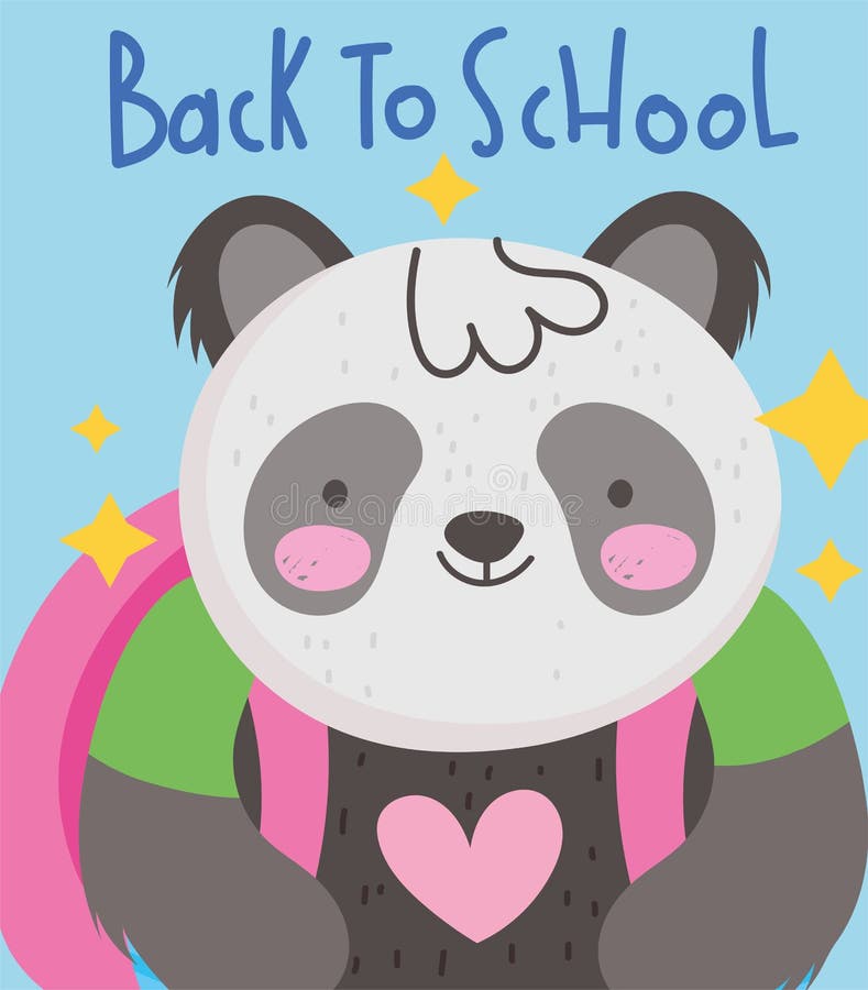 School panda theme image 1 stock vector. Illustration of draw - 122709415