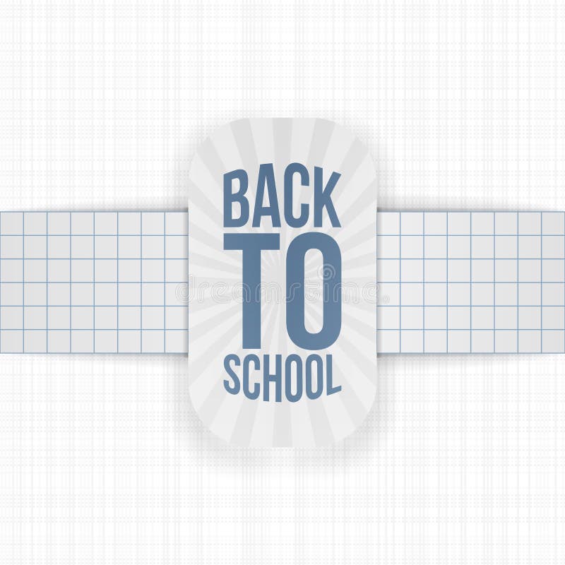 Back To School Paper Label with Ribbon Stock Vector - Illustration of ...