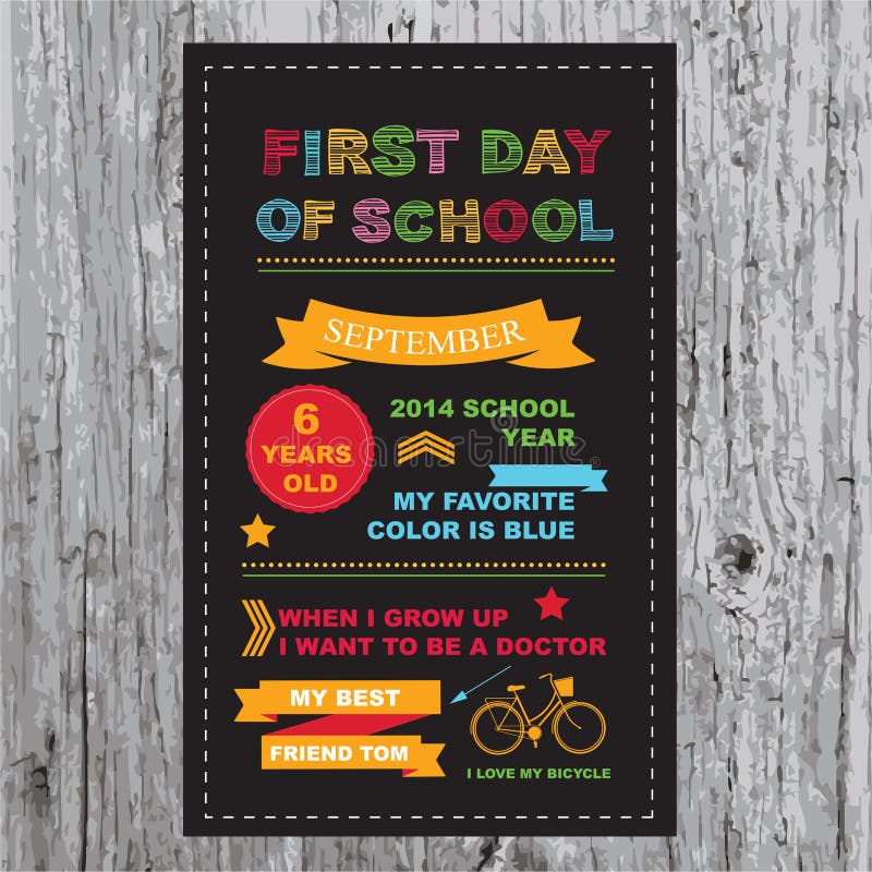 Back To School Party Invitation. Stock Vector - Illustration of label ...