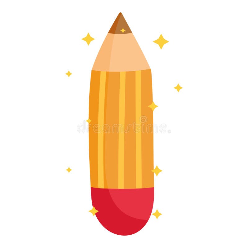 Back To School, Pencil Supply Cartoon Icon Stock Vector - Illustration ...