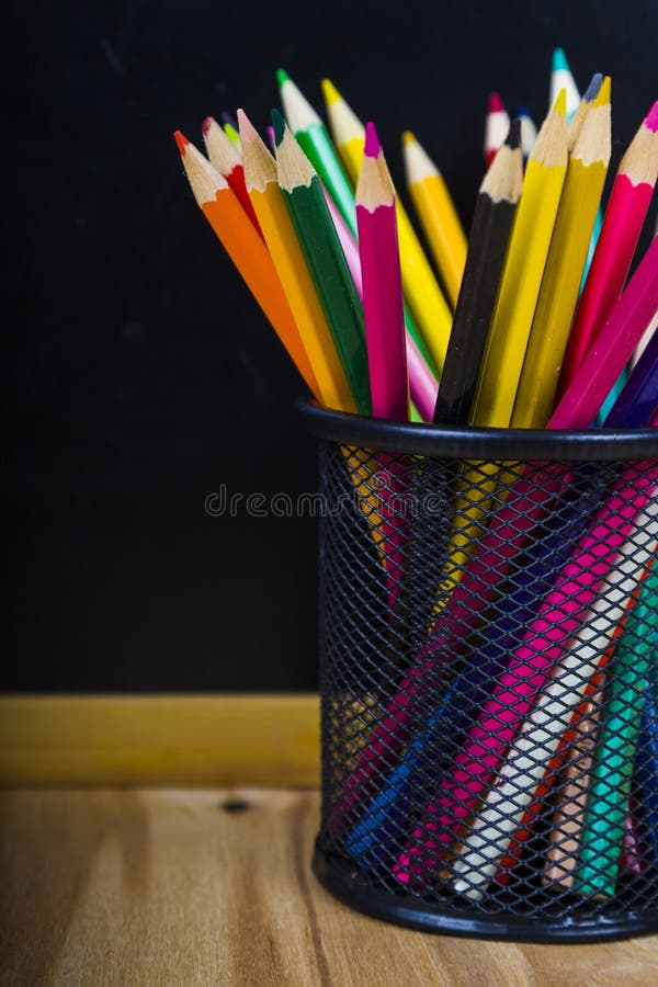 Colored pencils for school stock image. Image of drawing - 4785283