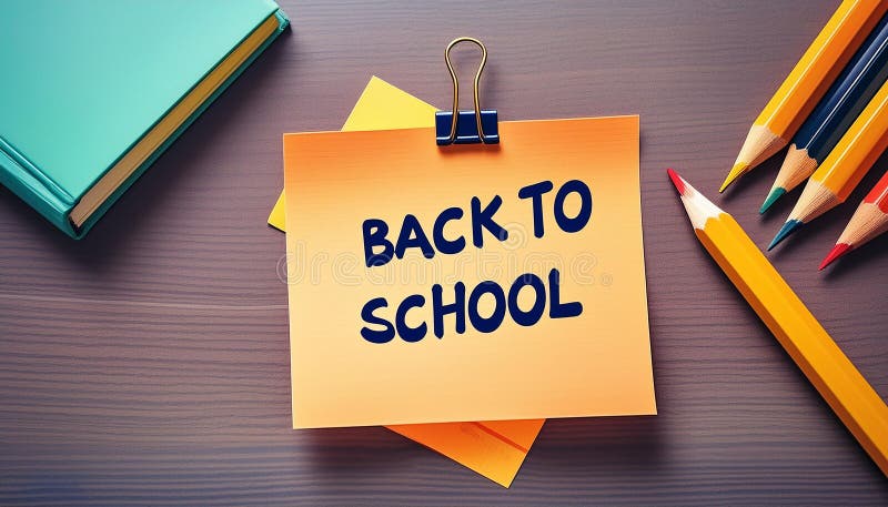 Back To School Post it Note that Reads Stock Illustration ...