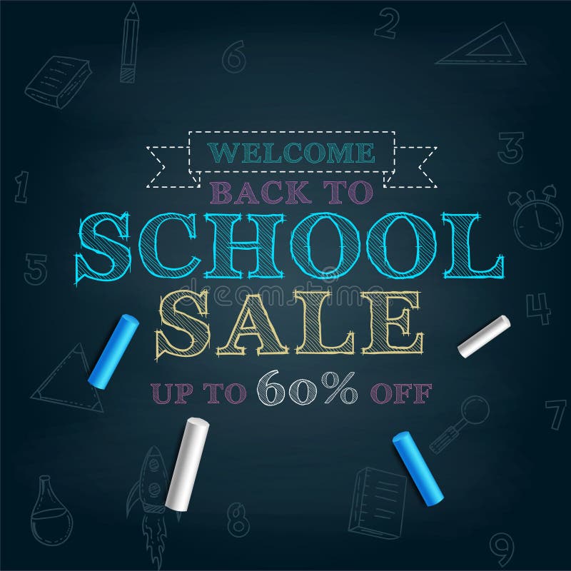 Back To School Poster with Doodles Stock Vector - Illustration of icon ...