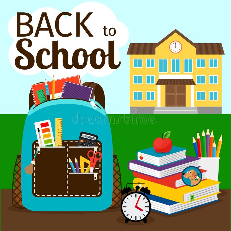Back To School Poster Backpack Stock Illustrations – 8,025 Back To ...