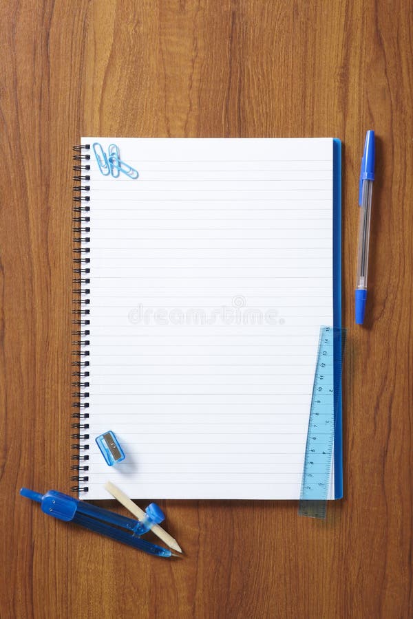 Back To School Pupils Note Pad and Stationary Stock Photo - Image of ...