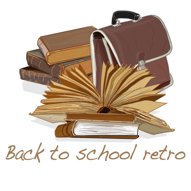 Back To School Retro Vector Stock Vector - Illustration of wooden, back ...