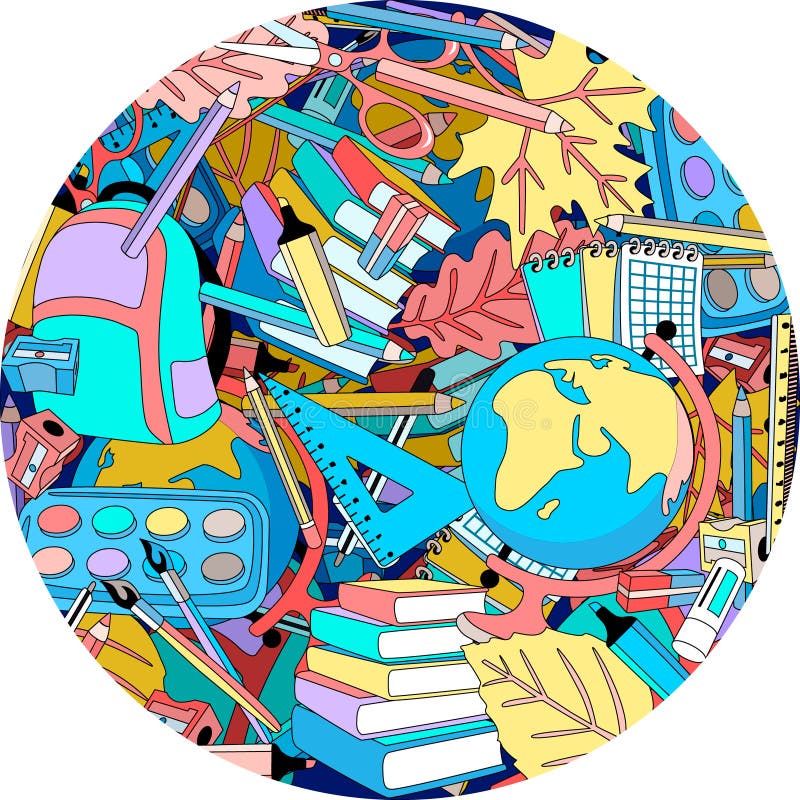 School Round Infographic stock vector. Illustration of diploma - 75915158