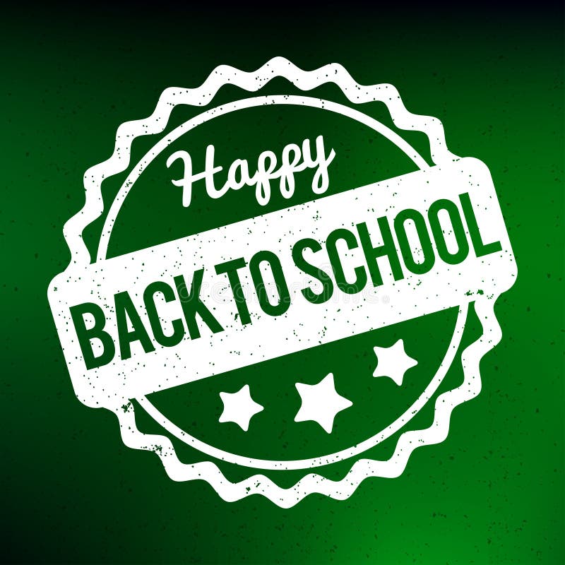 Back To School Rubber Stamp White on a Crumpled Paper Brown Background ...