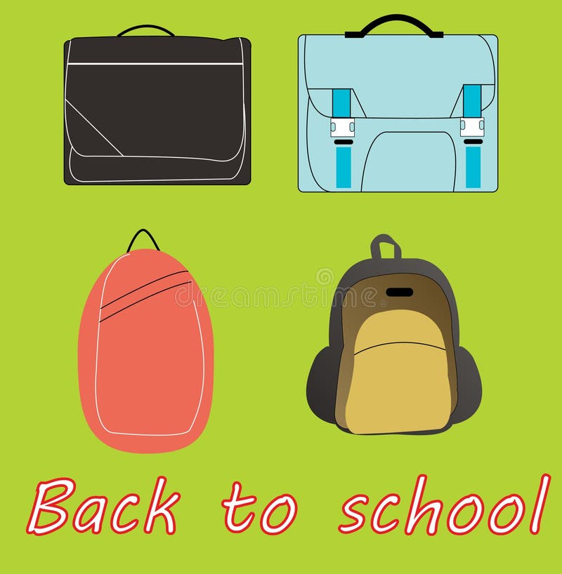 Back To School, School Bag Vector Stock Vector - Illustration of school ...