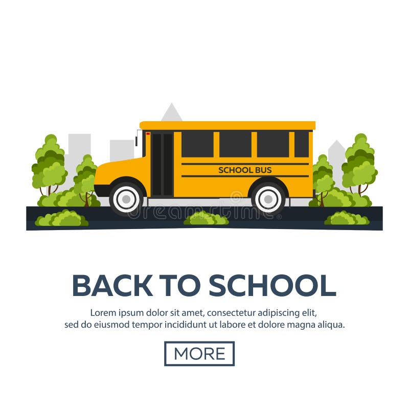 Back To School. School Bus. Vector Illustration. Stock Illustration ...