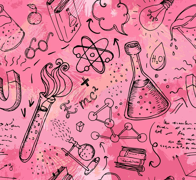 Old Chemistry Laboratory Seamless Pattern Stock Vector - Illustration ...
