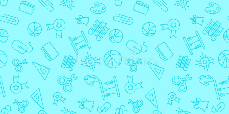 Back To School Seamless Pattern. Learning Concept. Background with ...