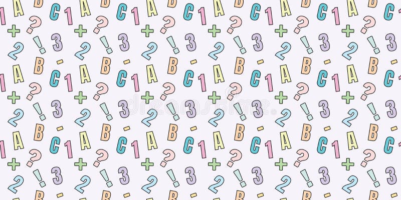 Back To School Seamless Repeat Pattern Vector Background Stock Vector ...