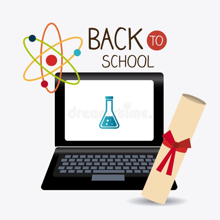 Back To School Season Design. Stock Vector - Illustration of atom ...