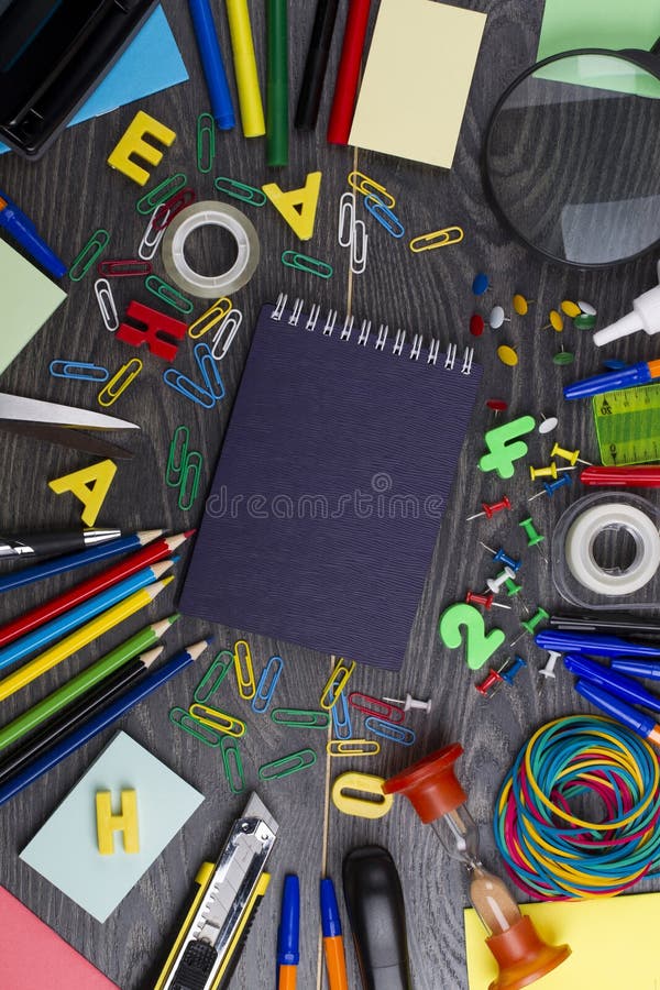 Back To School. Set of School Objects for Modern Education: Pens Stock ...