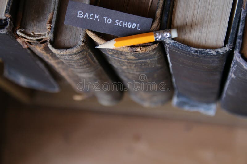Back To School. Sign on Books. Creative Concept. Stock Image - Image of ...