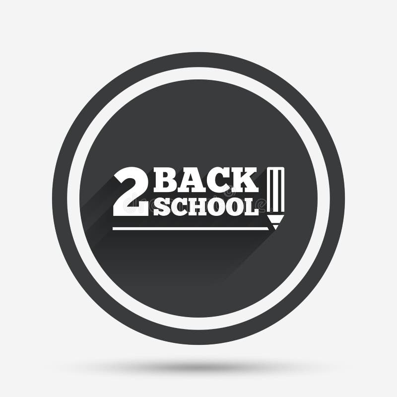 Back To School Sign Icon. Back 2 School Symbol. Stock Vector ...