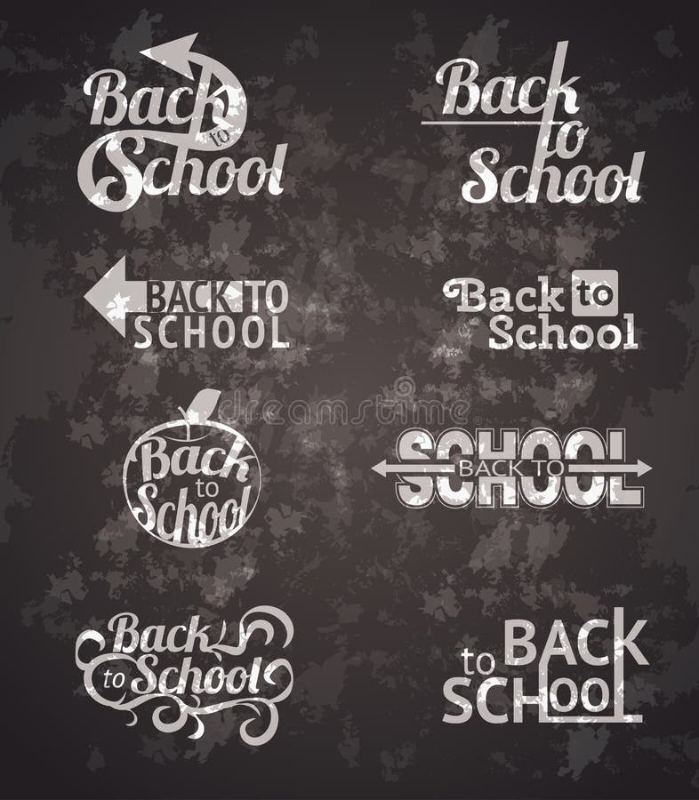 Back to school signs stock vector. Illustration of design - 32952036