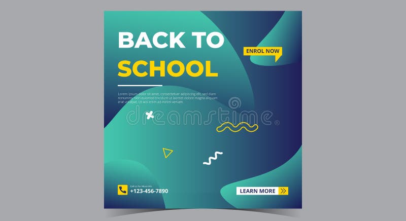 Back To School Social Media Post. School Admission Social Media Post ...