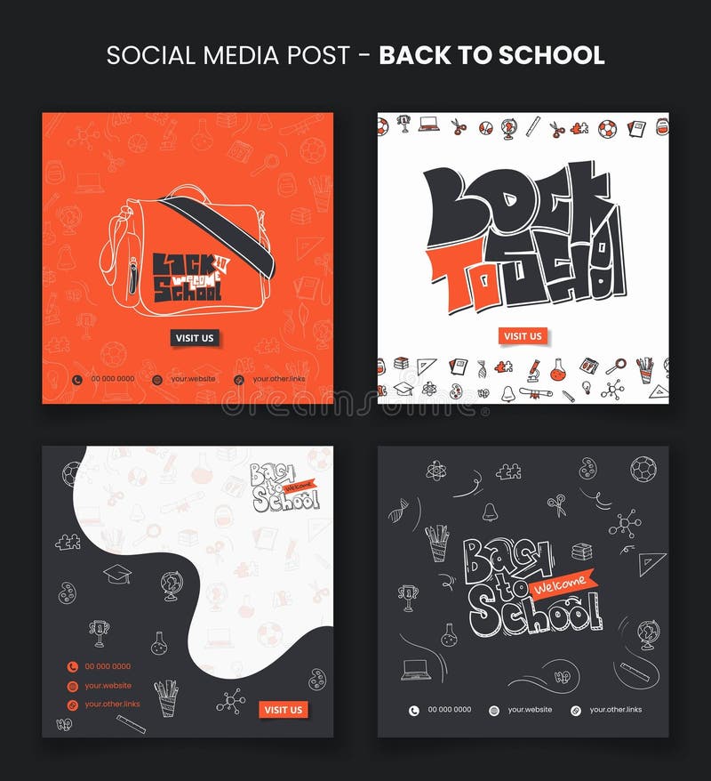 Back To School. Social Media Post Template for Back To School Campaign ...