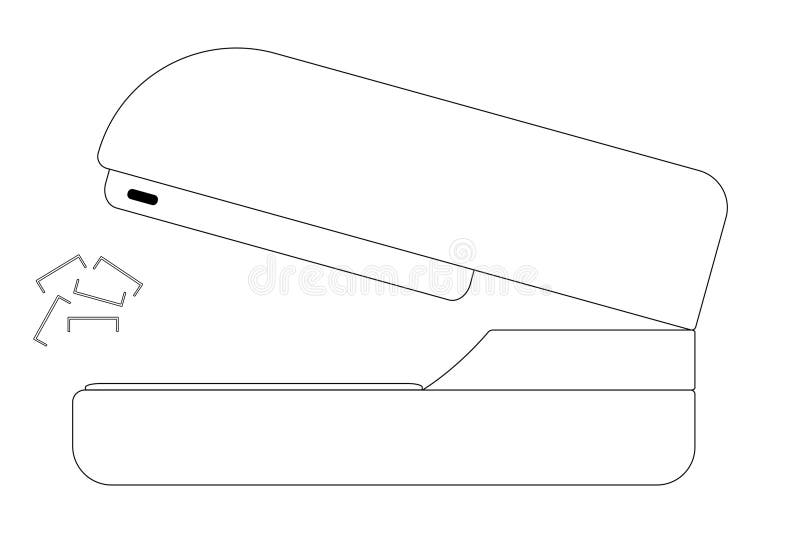 Back To School Stapler Coloring Page Stock Vector - Illustration of ...