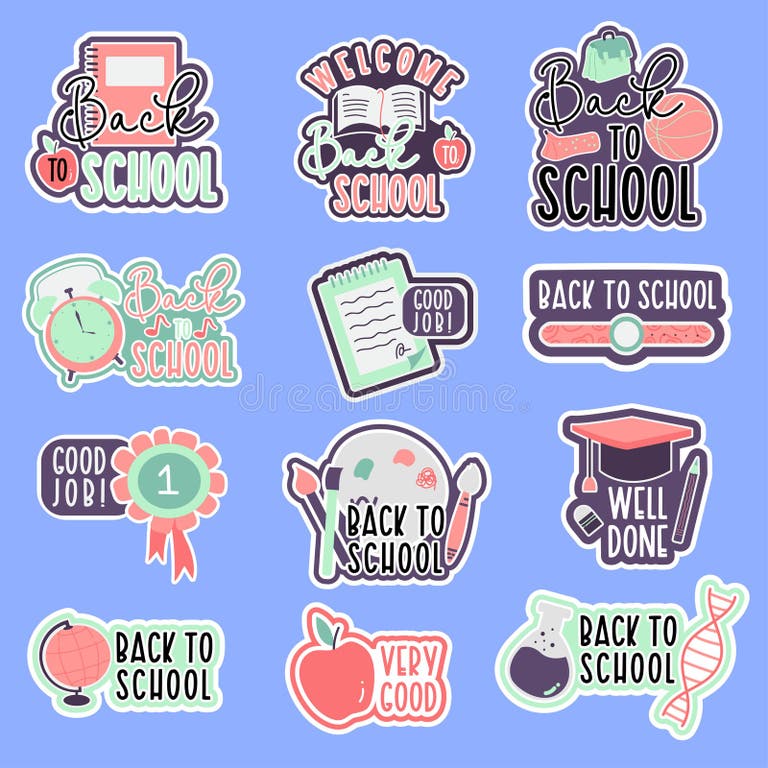School Badges Sticker Stock Illustrations – 818 School Badges Sticker ...