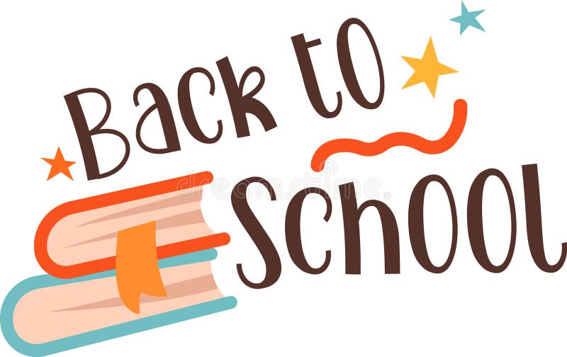 Back To School, Start of Education Sticker Badge Set with Different ...